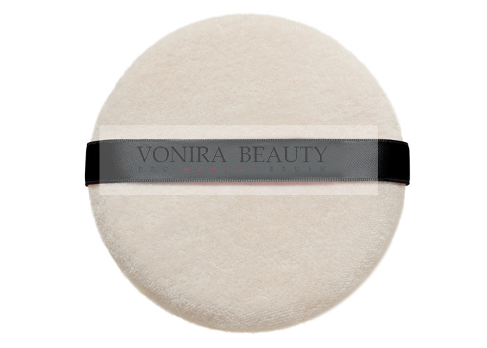 Soft Pure Velvet Loose Velour Powder Puff With Black Ribbon